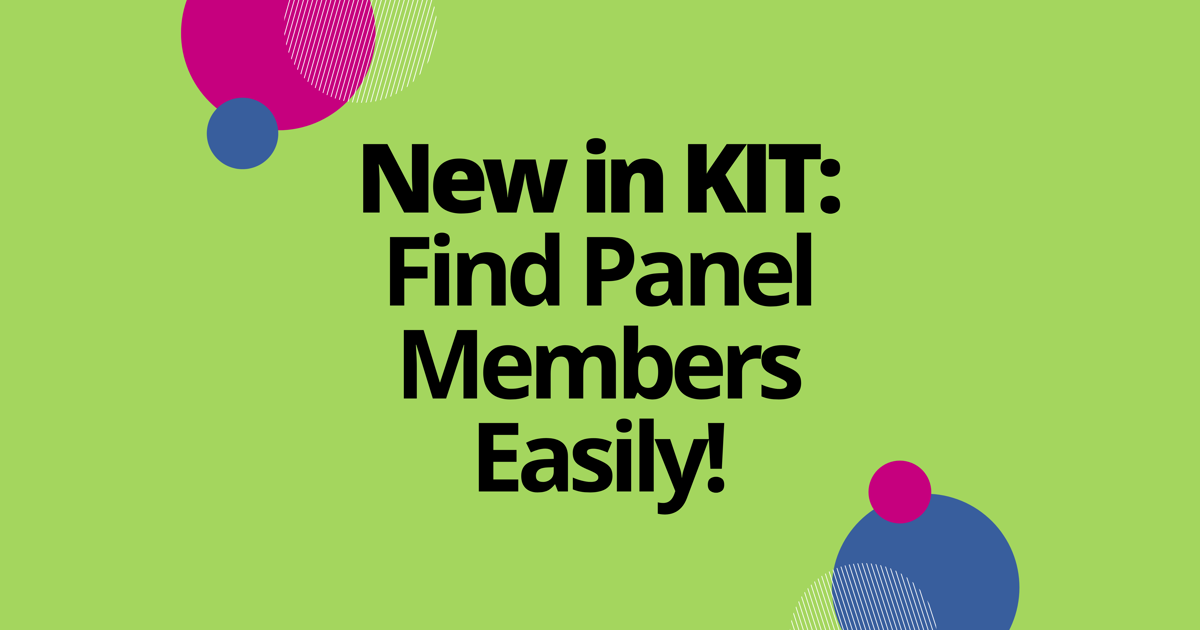 New in KIT: Find Panel Members Easily!